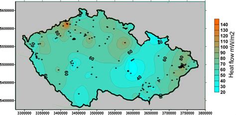 Heat Flow Distribution In The Czech Republic Download Scientific Diagram