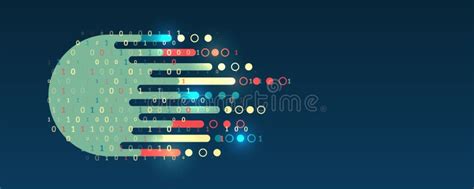 The Flow Of Information In The Form Of Waves And Particles Visualization Of A Large Amount Of