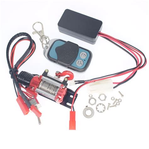 RC Crawler Automatic Winch & Wireless Remote Control & Receiver Set for ...