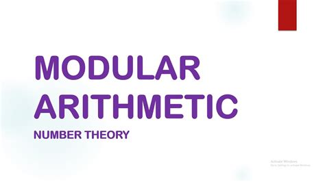 Modular Arithmetic Number Theory Youtube