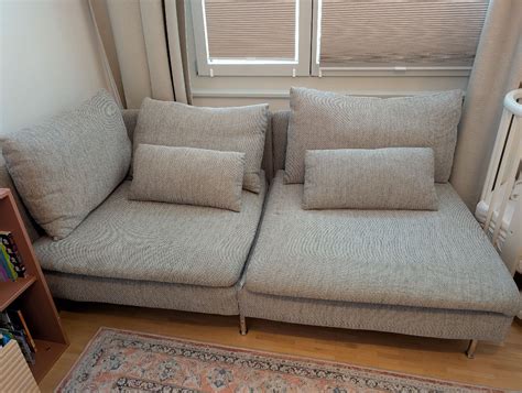 Ikea SÖderhamn 3 Seat Sofa Beige Brown Cover Used Look Gebraucht In