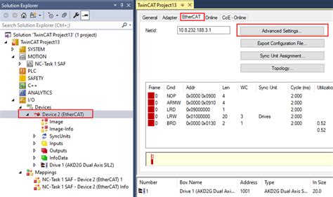 Setup Ethernet Over EtherCAT EoE