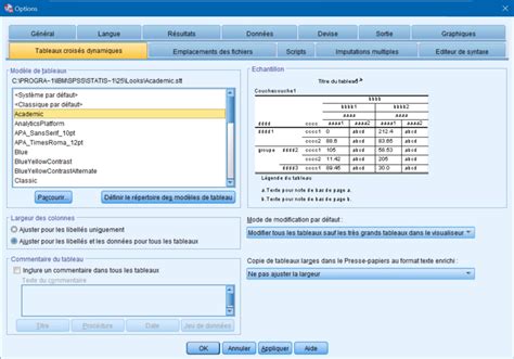 Configuration Des Options
