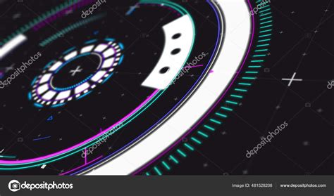 image scope scanning pulsating markers black background digital