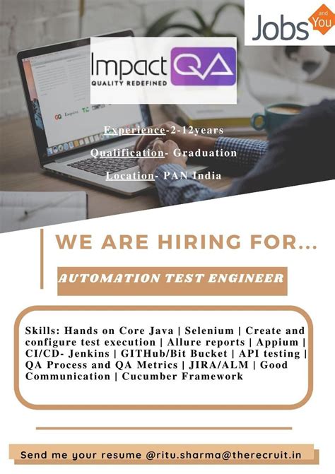 Chetna Sikka On Linkedin Hiring Jobalert Automationengineer Recruitment Corejava Cucumber