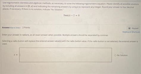 Solved Use Trigonometric Identities And Algebraic Methods Chegg