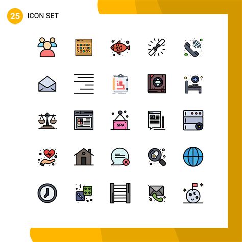 25 User Interface Filled Line Flat Color Pack Of Modern Signs And Symbols Of Web Chain Schedule