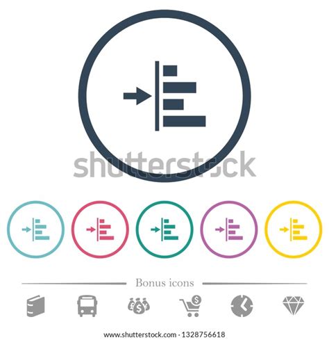 Increase Left Indentation Content Flat Color Stock Vector Royalty Free