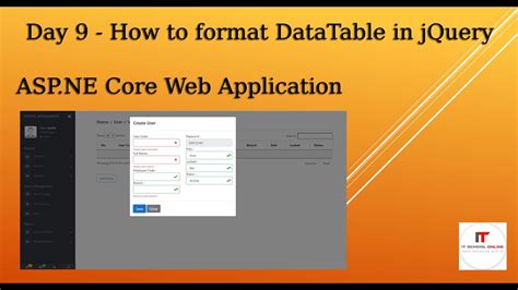 Day How To Format DataTable In JQuery ASP NET MVC YouTube