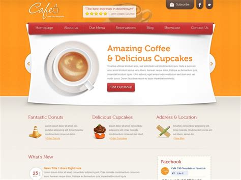 Plantilla Htmlcss Gratis Cafe Plantillas Html Gratuitas