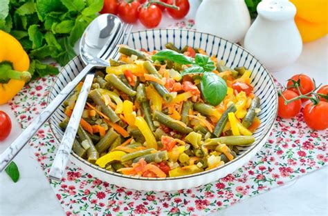 Стручковая фасоль с овощами на сковороде рецепт фото пошагово и видео ...