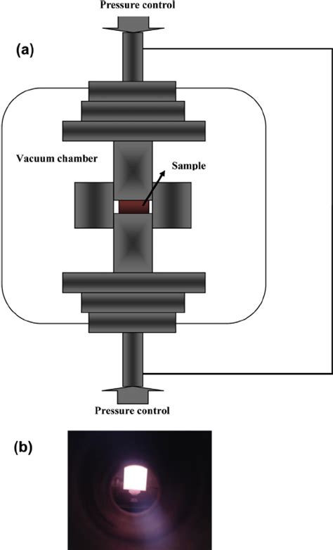 A Schematic Diagram Of Spark Plasma Sintering Setup B Red Hot