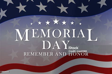 현충일 성조기로 비문을 기억하고 명예롭게 하십시오 미국 기념일 배경 미국 공휴일 벡터 미국 메모리얼 데이에 대한 스톡 벡터 아트 및 기타 이미지 Istock