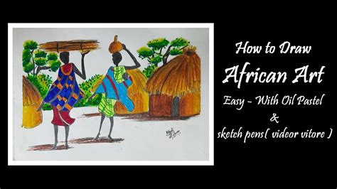 How To Draw African Art Easy Youtube