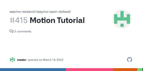 Motion Tutorial Issue Waymo Research Waymo Open Dataset GitHub