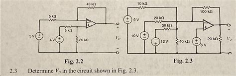 Solved Fig Fig Determine Vo In The Circuit Chegg Com