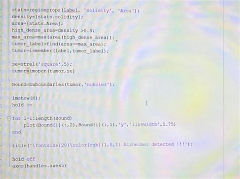 Solved Statsregionprops Label Solidity Area
