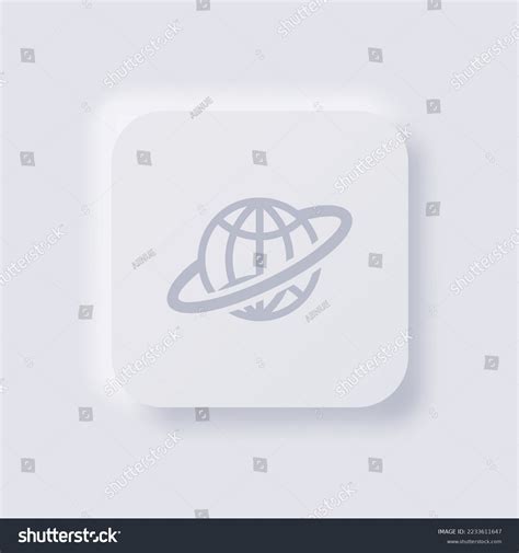 Globe Icon White Neumorphism Soft Ui Stock Vector Royalty Free 2233611647 Shutterstock