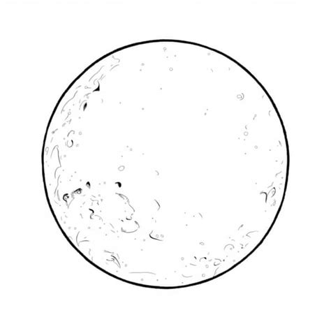 Download Monochromatic Illustration Of A Celestial Body Coloring Pages