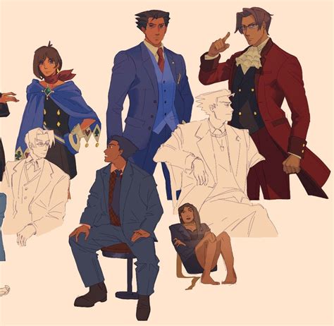 Ace Attorney Phoenix Wright Drawing Expressions Capcom Serotonin
