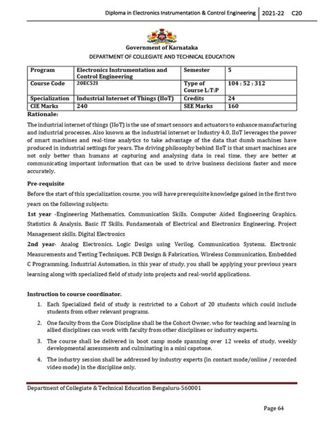 Iot Syllabus Pdf Internet Of Things Cloud Computing