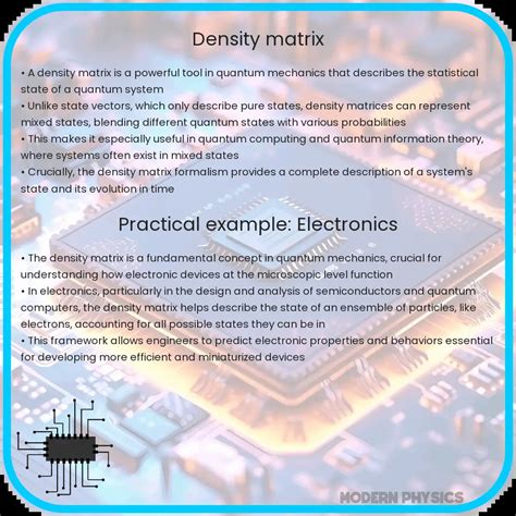 Density Matrix Overview And Practical Uses