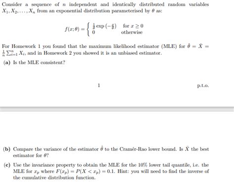solved consider a sequence of n independent and identically