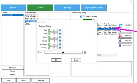 Create Action From Frames Creating Frames By Moving The Robot Arm Servos Tutorials