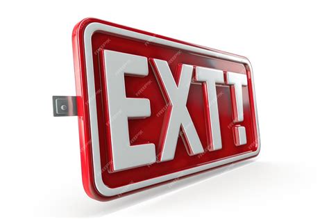Premium Photo Clear Exit Sign Isolated On White Background