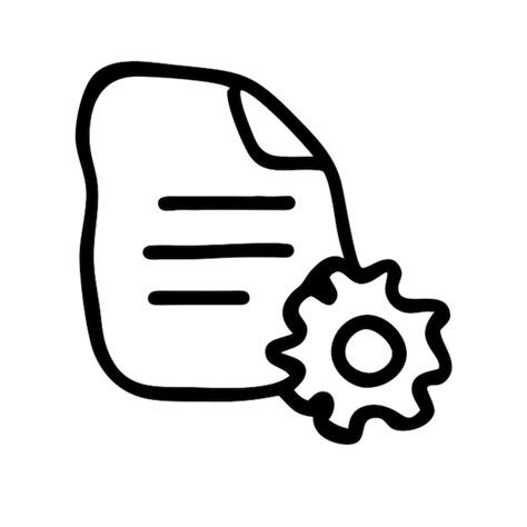 Premium Vector Software File With Turning Gears Icon Outline