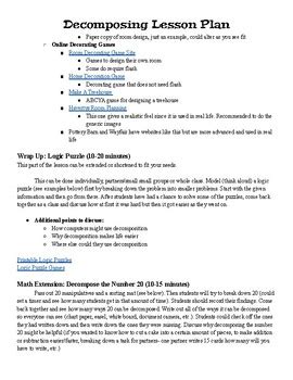 St Grade Computer Science Decomposition By TechWise Academy TPT