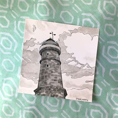 Original Ink Drawings Lighthouse Series Pineys Ko Fi Shop Ko Fi