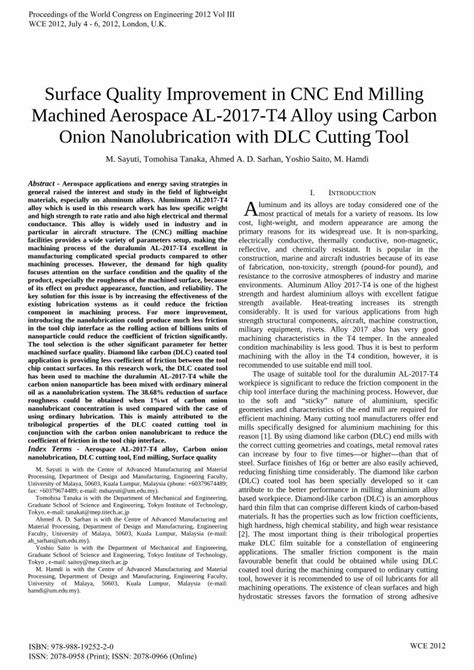 Pdf Surface Quality Improvement In Cnc End Milling Machined · Pdf Fileby Using Diamond Like