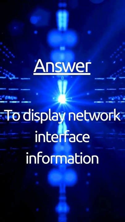Ifconfig Command In Linux Linuxjobinterview Interview