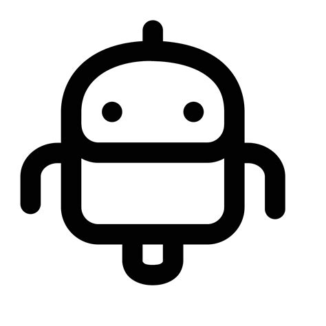 Black And White Robot Icon Png