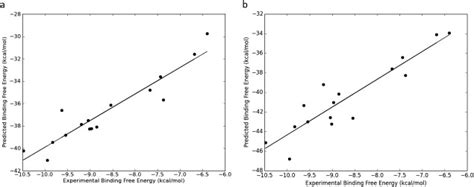 The Correlation Plot Between Experimental And Predicited Binding Free