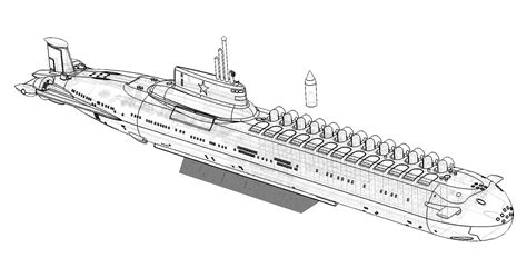 Typhoon Class Submarine Model Endtas