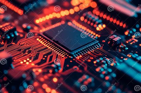 An Intricate Closeup View Of Advanced Microchip Circuitry Showcasing