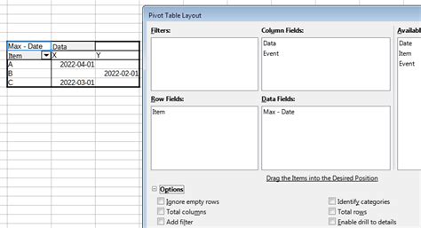 Libreoffice Calc Returning Latest Date Of Column Range Matching Cell