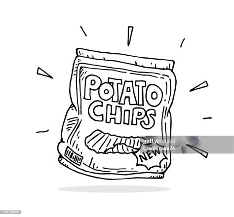 Chips Package Sketch Illustration High Res Vector Graphic Getty Images
