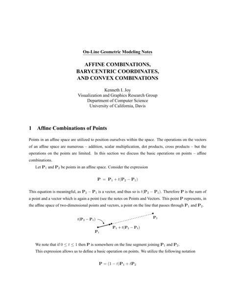 Notes On Affine And Convex Combination Idav