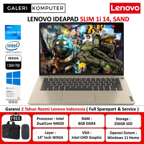 Jual Laptop Sekolah Lenovo Ideapad Slim Intel N Gb Gb Windows Home Terlaris