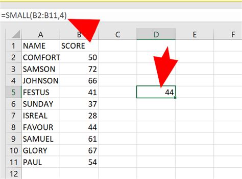 How To Use Small Function In Excel Wps Office Blog