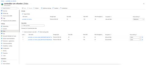 how can i check the available space of a disk attached to vm