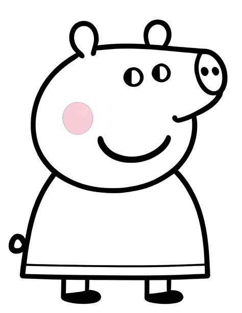Раскраска Свинка Пеппа 27 распечатать Happybrushes