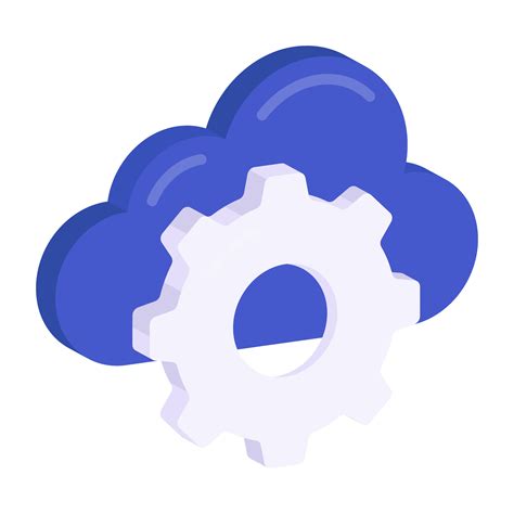 Conceptual Flat Design Icon Of Cloud Setting 36266660 Vector Art At Vecteezy