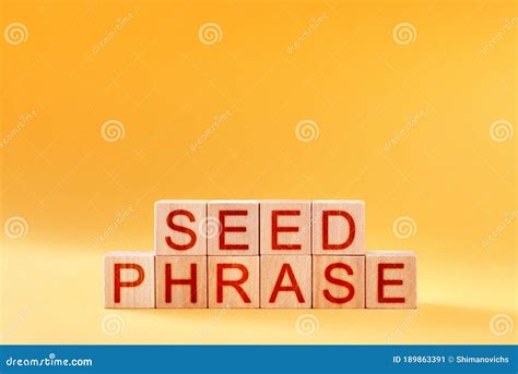Seed Phrase Concept Wooden Blocks Labeled Seed Phrase Or Recovery