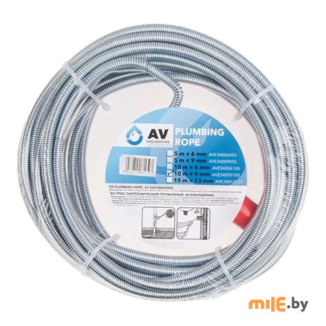 Трос сантехнический пружинный AV Engineering (AVE34009100) 9 мм х 10 м ...