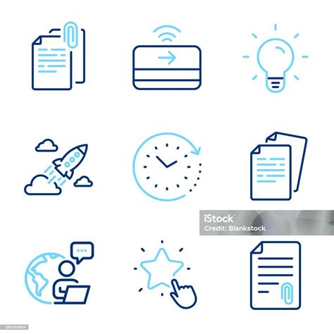 교육 아이콘 설정 문서 첨부 파일 시작 로켓 표지판으로 아이콘이 포함되어 있습니다 벡터 관료에 대한 스톡 벡터 아트 및 기타 이미지 Istock