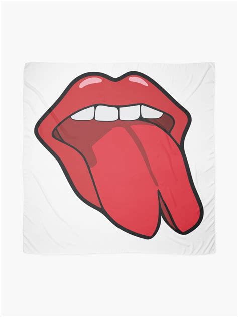 Tongue Bifurcation Splitting Or Forking Illustration Scarf By